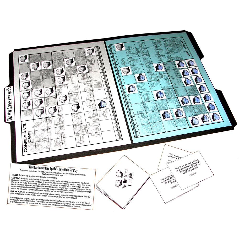 The War Across Five Aprils File Folder Game – Home School in the Woods ...