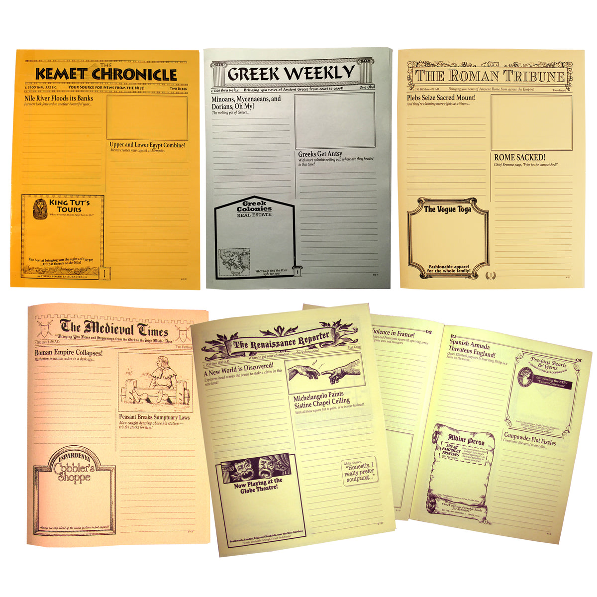 World History Newspaper Collection – Home School in the Woods Publishing