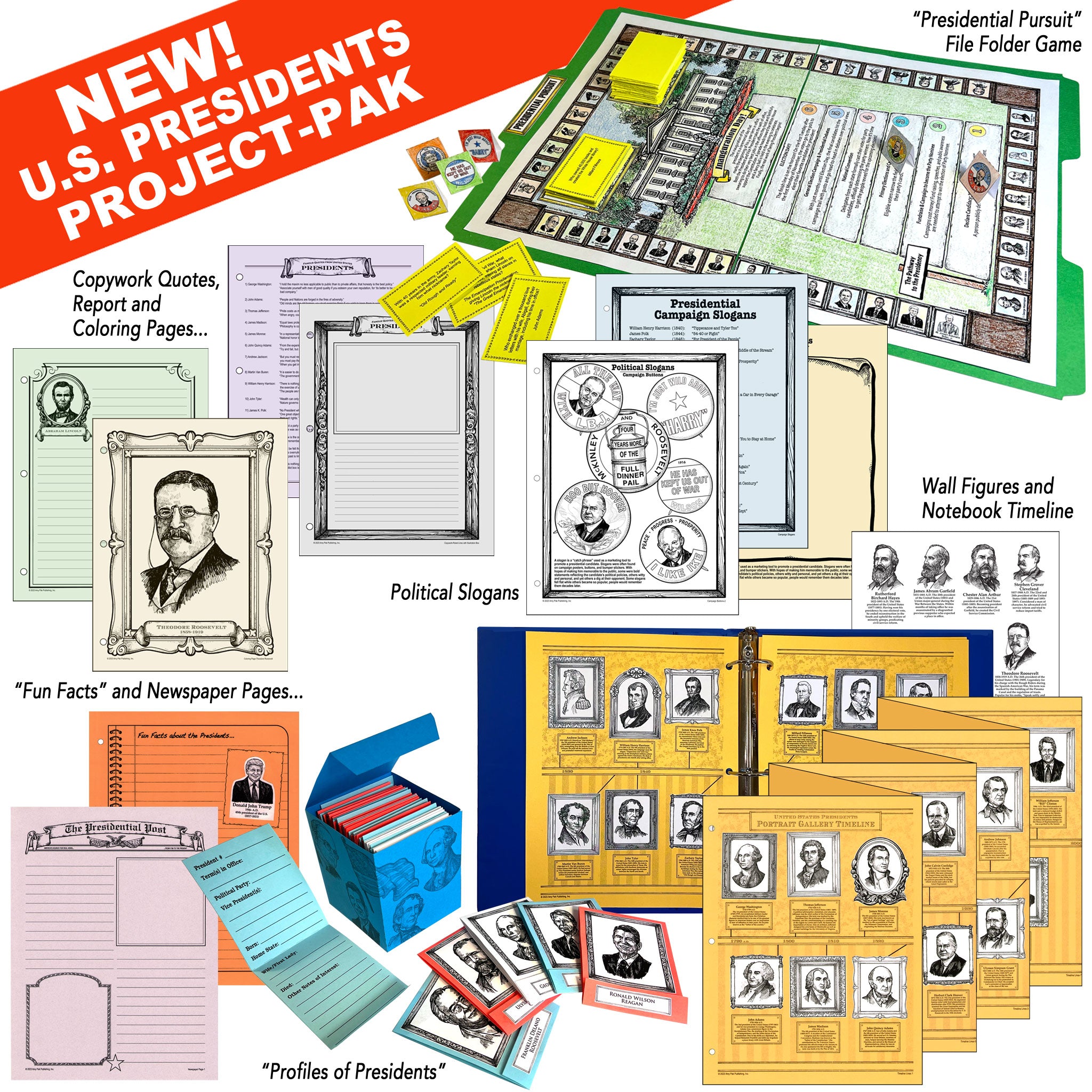 U.S. Presidents Project-Pak – Home School in the Woods Publishing