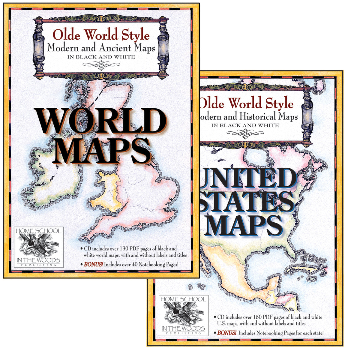 Olde World Style Map Sets – Home School in the Woods Publishing